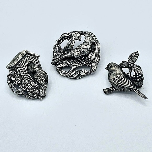 Birds & Blooms | Jewelry | Birds Blooms Brooch Limited Edition Pewter ...